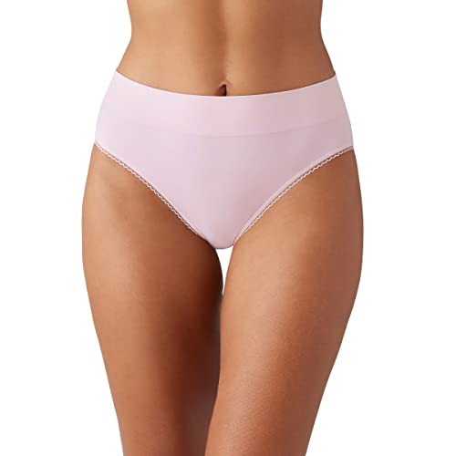 Wacoal Women's Feeling Flexible Seamless Hi Cut Panty, Pale Pink, Large