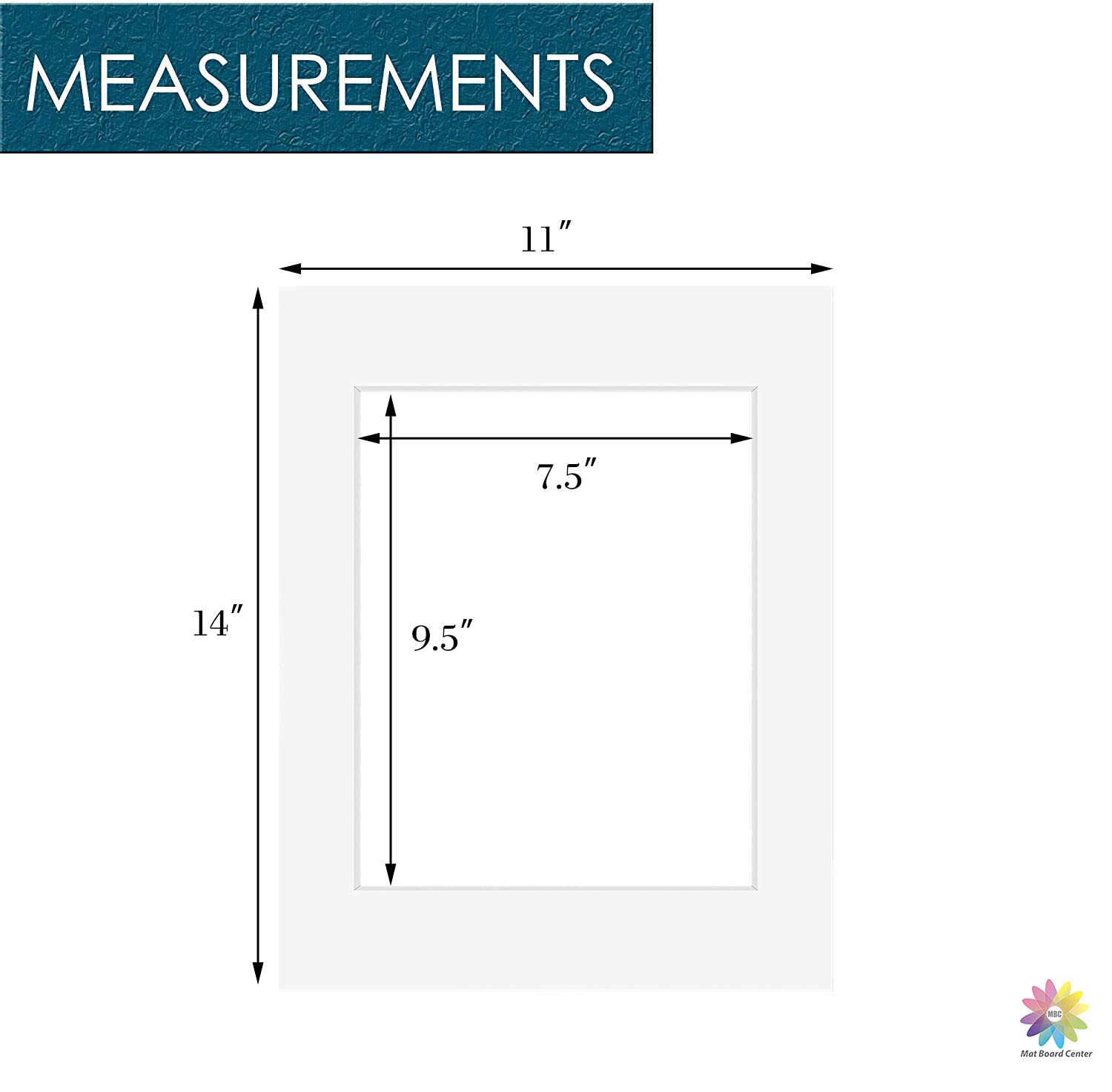Mat Board Center, 40 Pack White 5x7/8x10/11x14 Picture Mats with White Core Bevel Cut