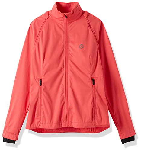 Outdoor Ventures Women's Full Zip Running Cycling Jacket Waterproof Windproof Reflective Removable Sleeves Athletic Vest