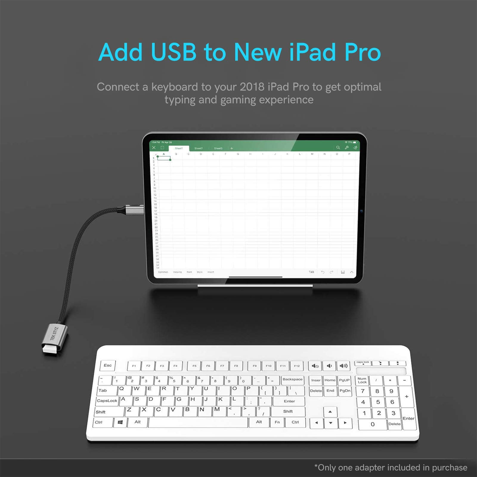 Tek Styz USB-C USB 3.0 Adapter Compatible with Microsoft Surface Duo 2 OTG Type-C/PD Male USB 3.0 Female Converter. (5Gbps)