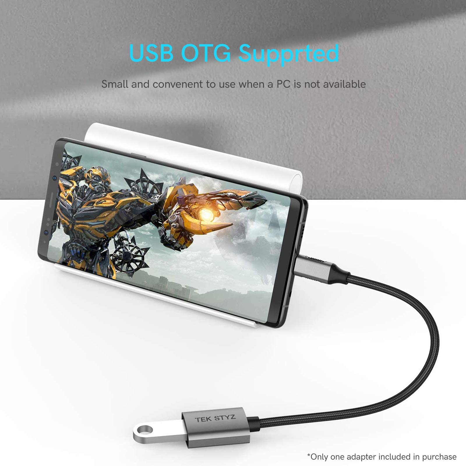 Tek Styz USB-C USB 3.0 Adapter Compatible with Microsoft Surface Duo 2 OTG Type-C/PD Male USB 3.0 Female Converter. (5Gbps)