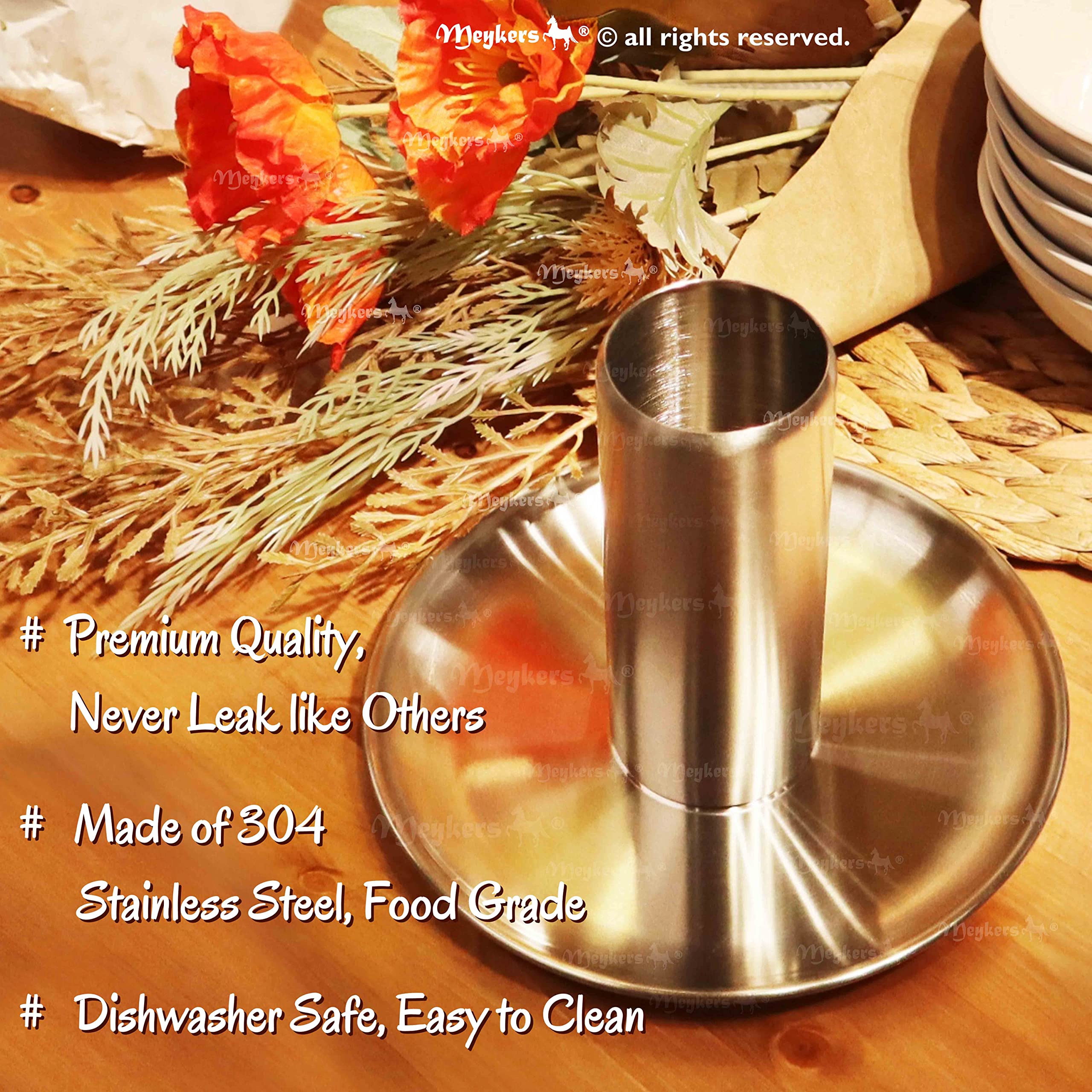 Meykers Beer Can Chicken Stand [New Upgraded] for Grill Smoker Oven | Vertical Beer Butt Chicken Holder Roaster | Made of 304 Stainless Steel Dishwasher Safe | BBQ Rack Barbeque Accessories (1 Pack)