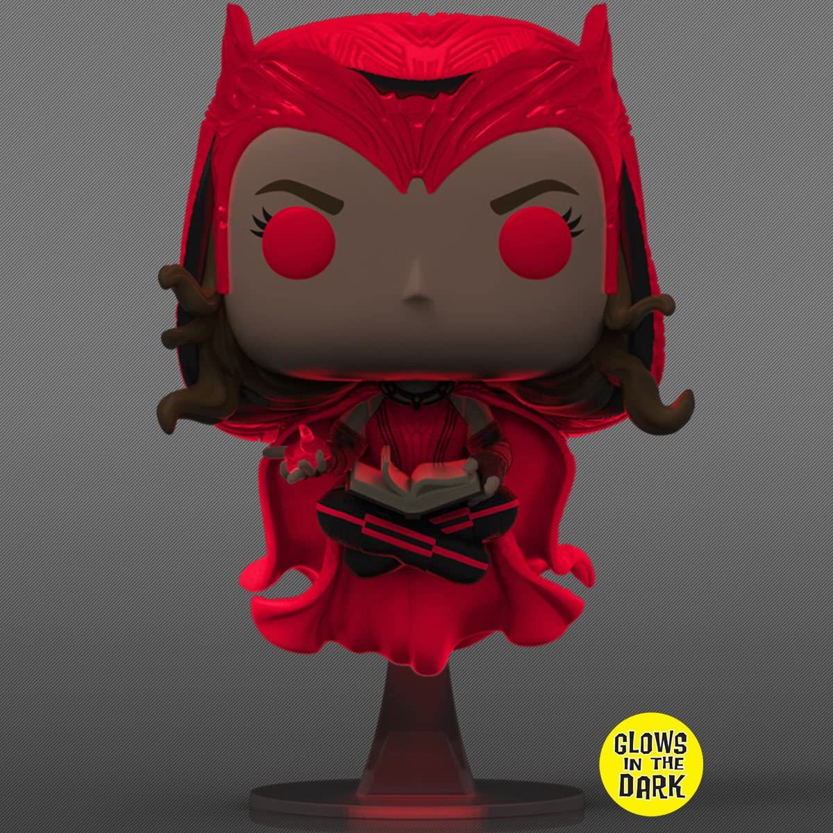 POP Marvel: WandaVision - The Scarlet Witch Glow-in-The-Dark Exclusive Funko Vinyl Figure (Bundled with Compatible Box Protector Case), Multicolored, 3.75 inches