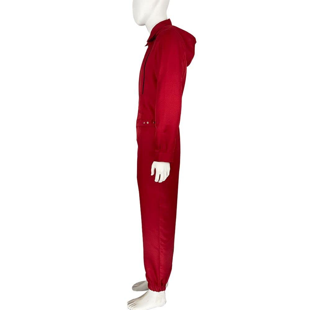 MYUPDALIN Unisex Red Jumpsuits Cosplay Outfit Guard Suit Halloween Coverall Costumes (X-Large, Red)