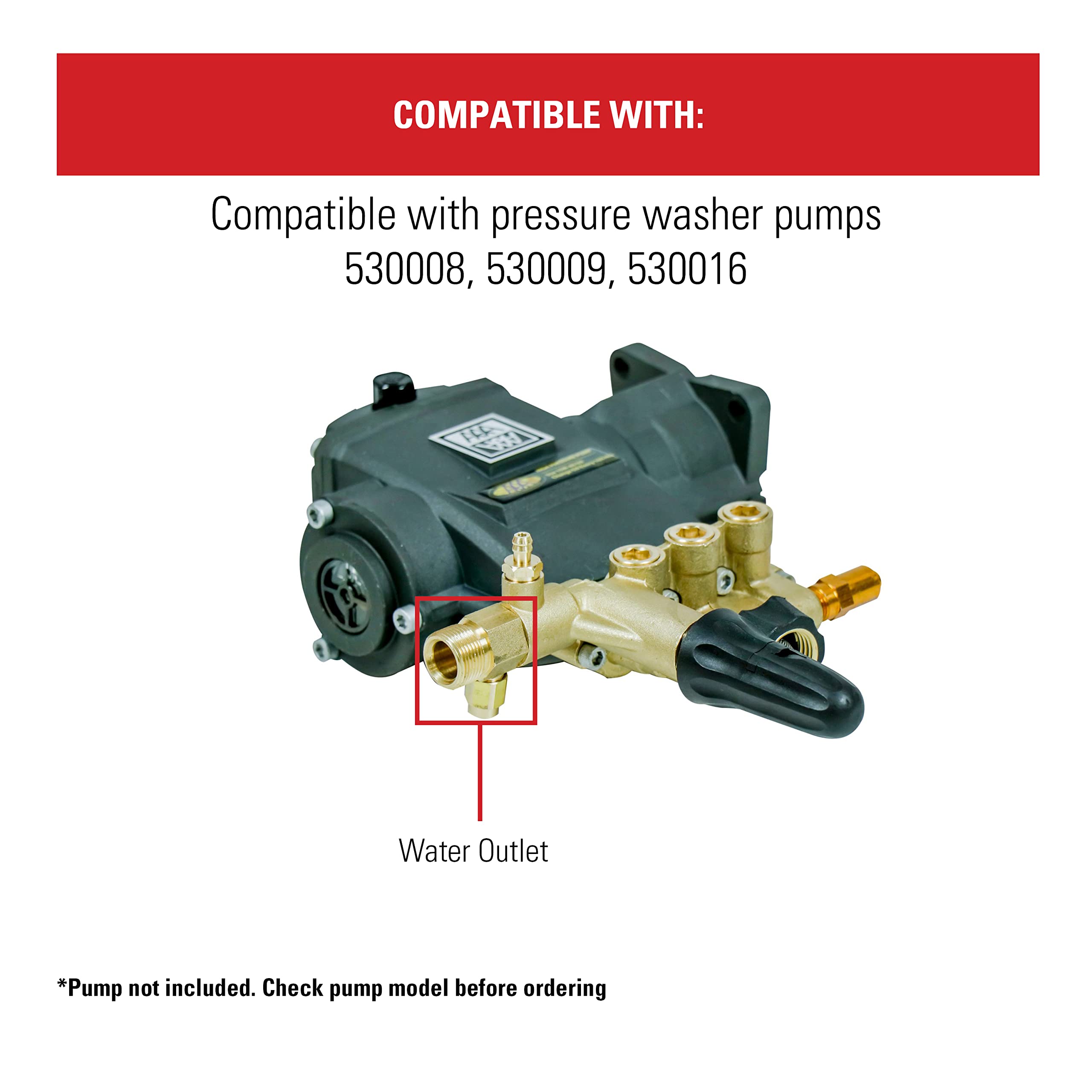 Simpson Cleaning 7106264 Replacement Water Outlet Kit for AAA Pressure Washer Pumps, M22, Gold