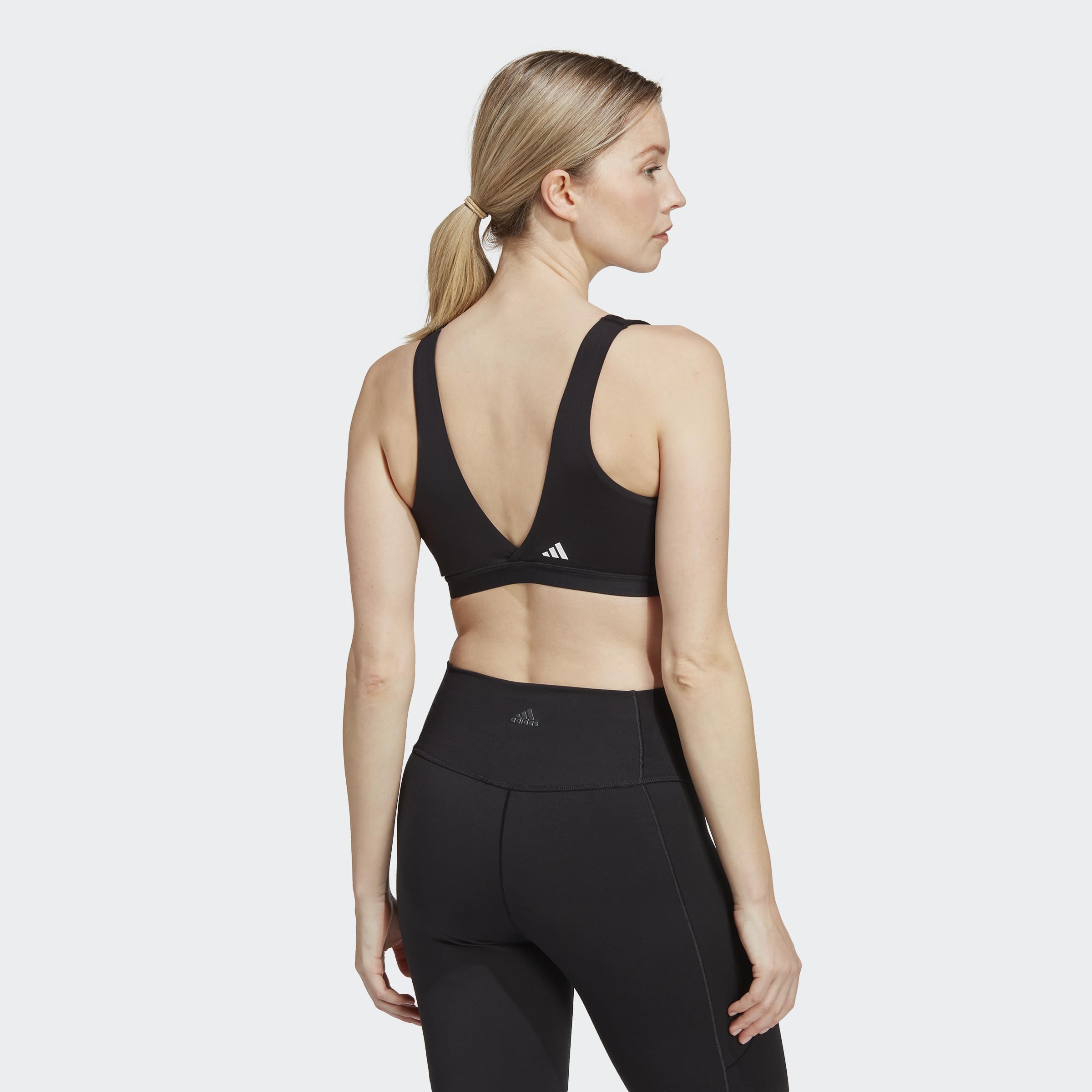 adidas Women's Yoga Essentials Studio Light Support Nursing Bra, Black, X-Large A-C