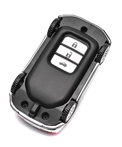 Honda Key Fob Cover - Case Compatible with Accord, Civic, CRV, Pilot, Odyssey, Passport - Smart Remote Key - Light White