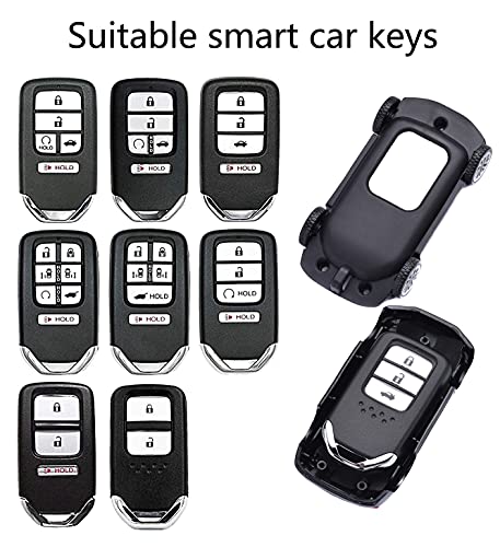 Honda Key Fob Cover - Case Compatible with Accord, Civic, CRV, Pilot, Odyssey, Passport - Smart Remote Key - Light White