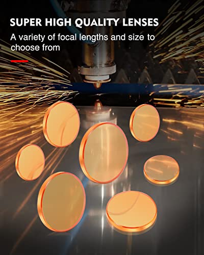 FAHKNS PVD ZnSe CO2 Laser Lens Dia:15mm/0.59" FL63.5mm/2.5" T2.2mm Focus Lens for CO2 Laser Engraving Cutting Engraver/Cutter 50w-100w