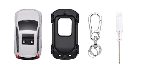 Honda Key Fob Cover - Case Compatible with Accord, Civic, CRV, Pilot, Odyssey, Passport - Smart Remote Key - Light White