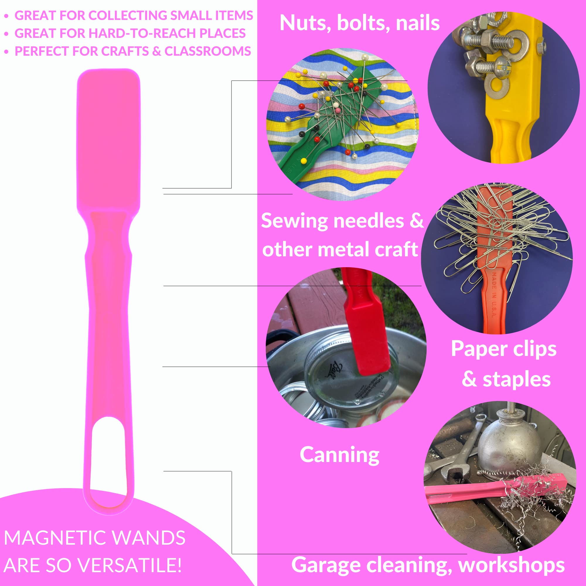 MR CHIPS Made in USA Magnetic Wand with 100 Bingo Plus Extra Pink