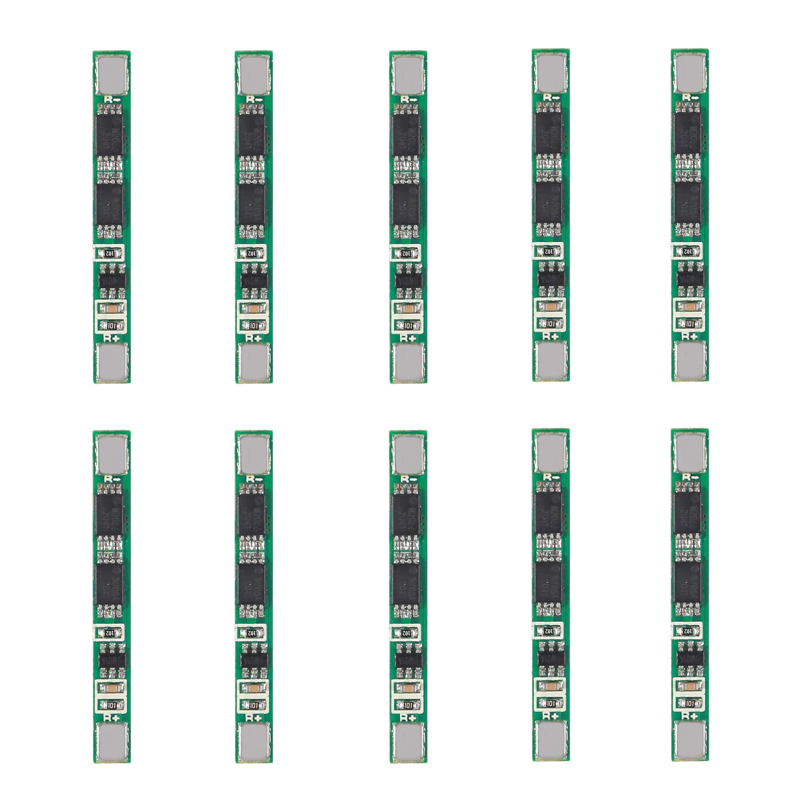 DIANN 10pcs 1S 3.7V BMS 18650 Charger 4A PCB Protection Board for Li-ion Lithium Battery Cell