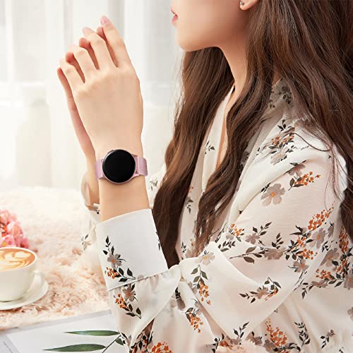 GEAK Silicone Watch Band for Samsung Galaxy Watch 4, 40mm-44mm, Shiny Glitter, Replacement Bands, Women's Pink