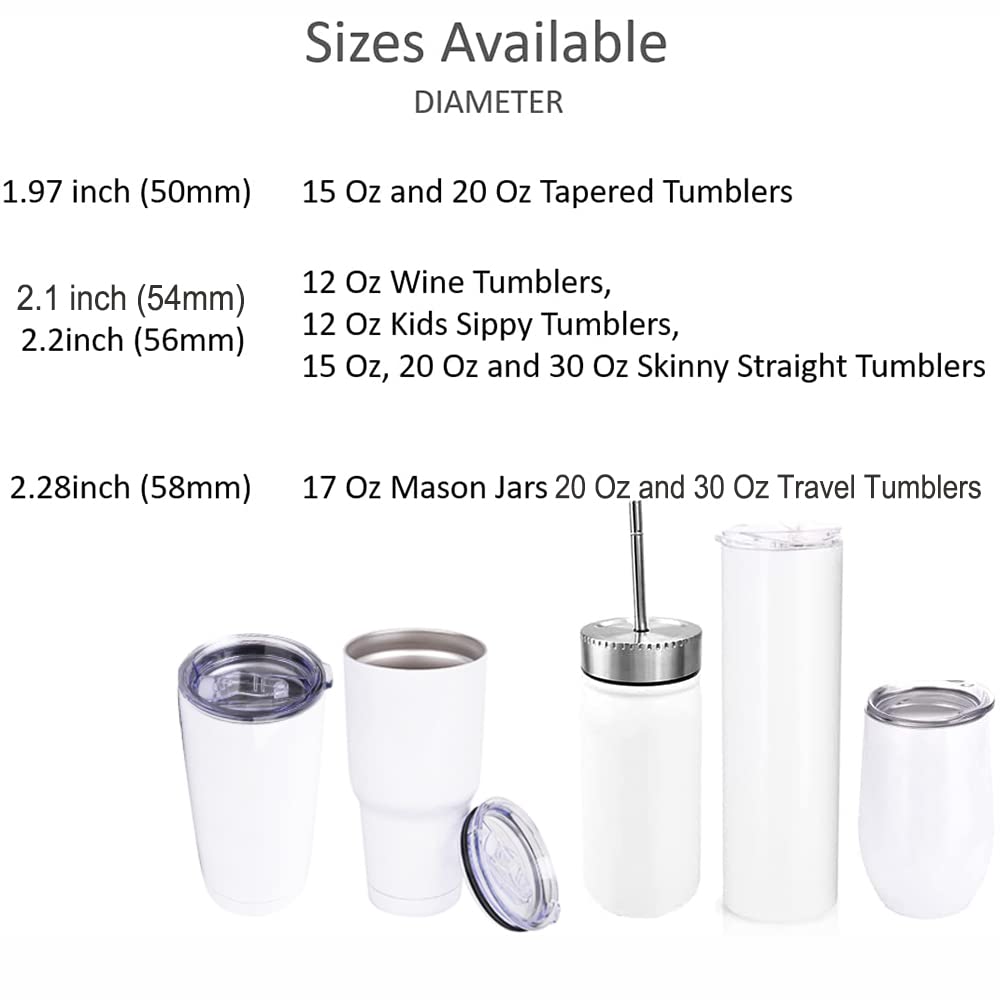 Silicone Bottom for Tumblers, Protective Anti-Slip Rubber Bottom with Adhesive Wine Cup thermal bottle Skinny Straight Slim Tumblers Mason Jars, 20pack (50mm, black)