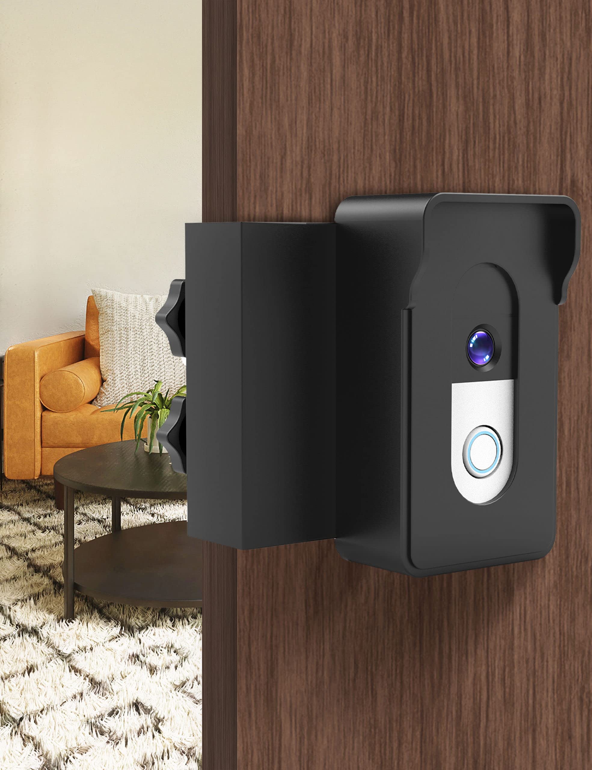Weatherproof Anti-Theft Video Doorbell Mount Compatible with Video Doorbell, Adjustable No-Drill Mounting Bracket Wedge Adapter Holder Accessories for Home Rentals