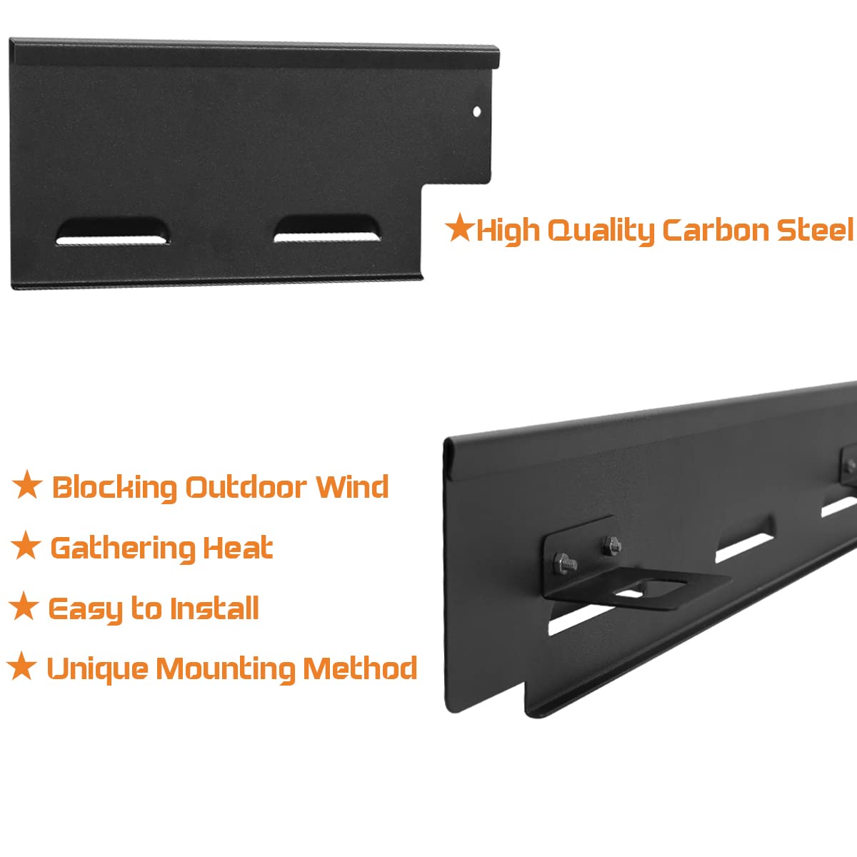 AOKEMAi Wind Guard for Blackstone 28 Inch Griddle, Blackstone Griddle Accessories, Blackstone Griddle Cover, Set of 4 Wind Guard Waterproof Grill Accessories, Black (Fit for 28β Griddle)