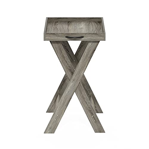 Furinno Classic Tray Table with Removable Tray, French Oak