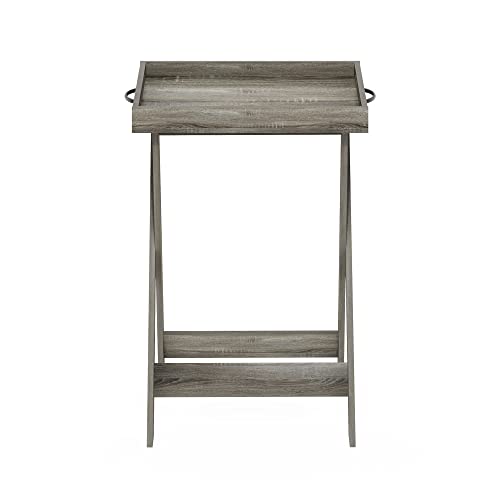 Furinno Classic Tray Table with Removable Tray, French Oak