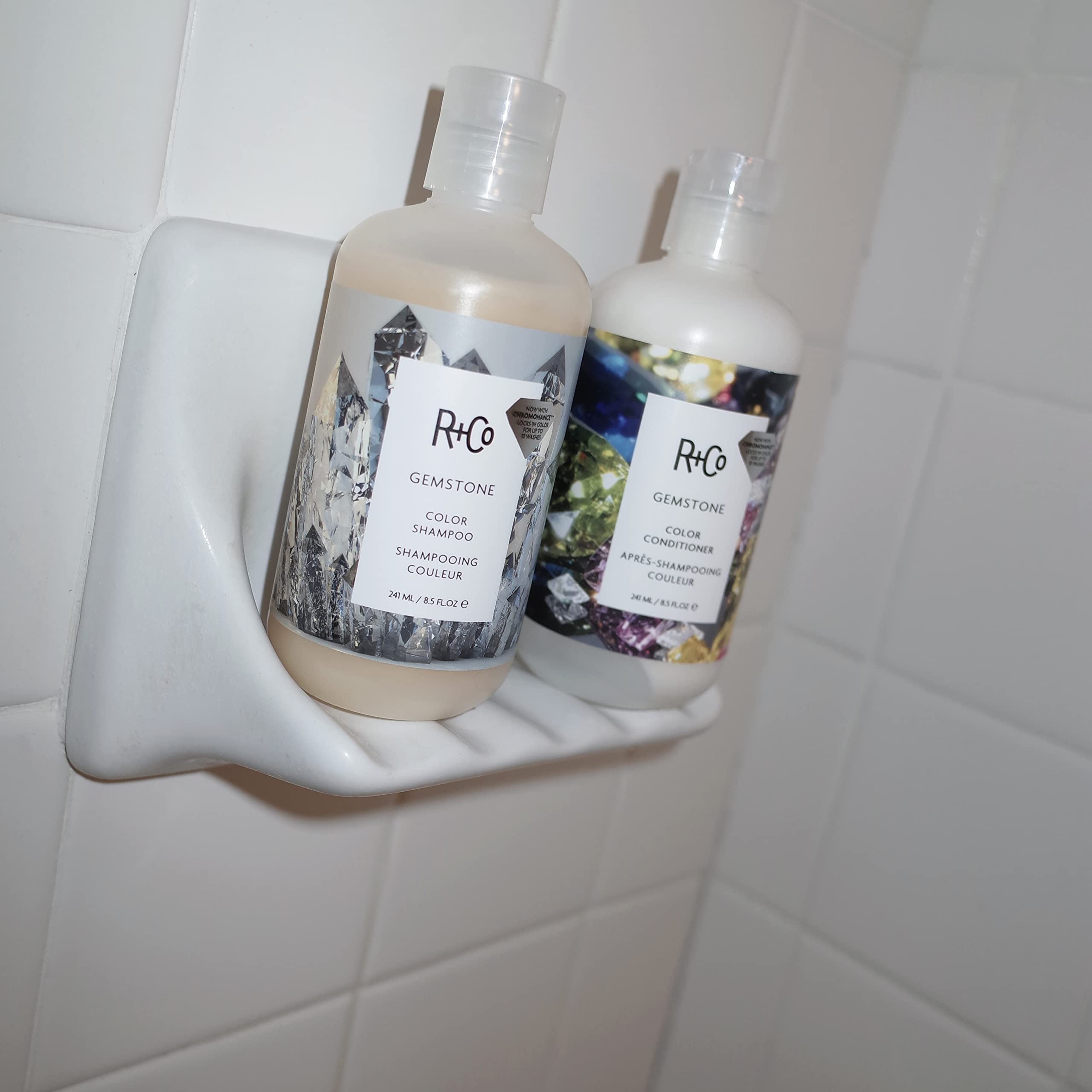 R+Co Gemstone Shampoo/Conditioner/Gloss Trio Packette | Repairs + Preserves Hair Color, Frizz Control | Vegan + Cruelty-Free | .25 Oz