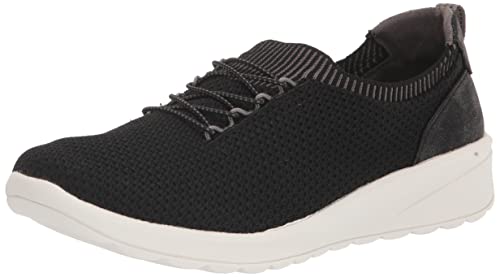 BZees Womens Gold Rush Slip-On Black Knit 6.5 M