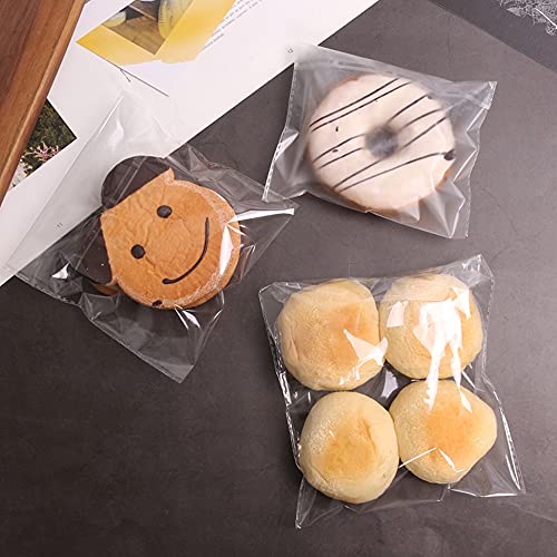 KnR Harmony Self Adhesive Bags 4x5 200pcs Self Sealing Resealable Bags Small Clear Cellophane Bags for Candy Jewelry Necklaces Snacks Nuts Gift Packaging 14 Sizes to Choose from