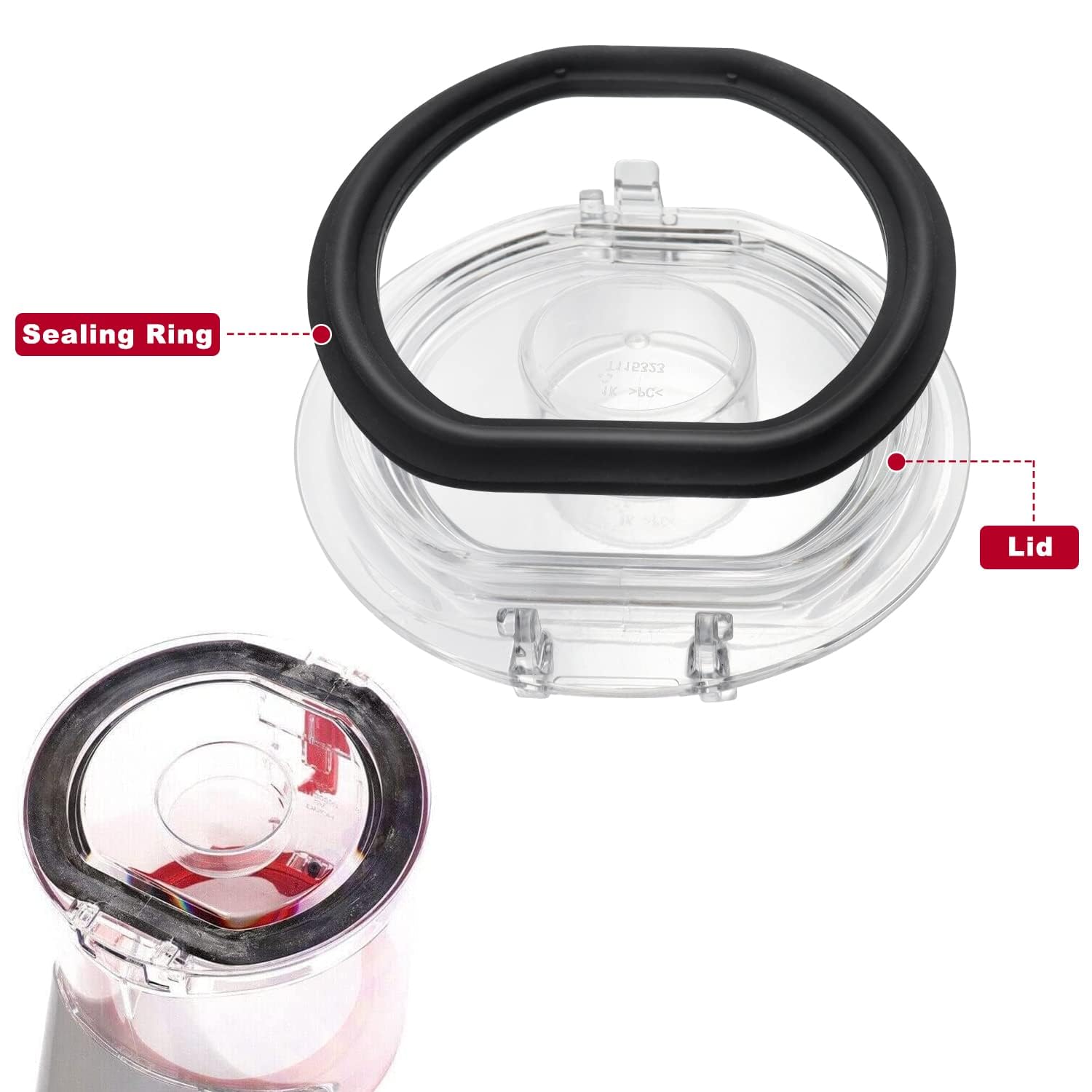 Odashen Dust Bin Lid Accessories for Dyson V7 V8 SV10 SV11 Vacuum Cleaner,Dirt Cup Replacement Parts Cover with Sealing Ring