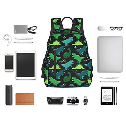 NFGSE Lightweight Mini Backpack, Childish Dinosaur Elegant Durable Travelling Computer Bag Casual Daypacks College Shoulder Bag for Men Women, Fits Up to 12/14 Inch Laptop