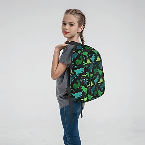 NFGSE Lightweight Mini Backpack, Childish Dinosaur Elegant Durable Travelling Computer Bag Casual Daypacks College Shoulder Bag for Men Women, Fits Up to 12/14 Inch Laptop