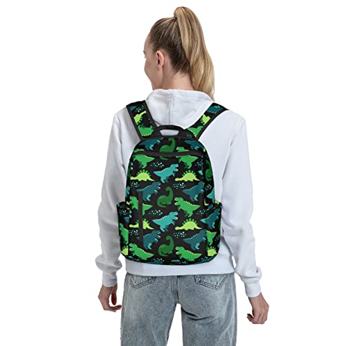 NFGSE Lightweight Mini Backpack, Childish Dinosaur Elegant Durable Travelling Computer Bag Casual Daypacks College Shoulder Bag for Men Women, Fits Up to 12/14 Inch Laptop