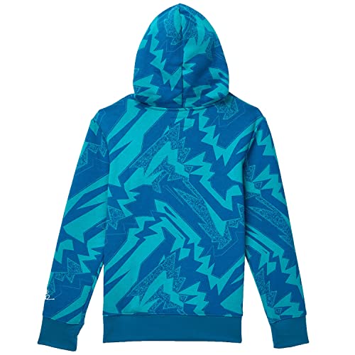 Jordan Boy's MJ Essentials All Over Print Fleece Sweatshirt (Big Kids) French Blue MD (10-12 Big Kid)