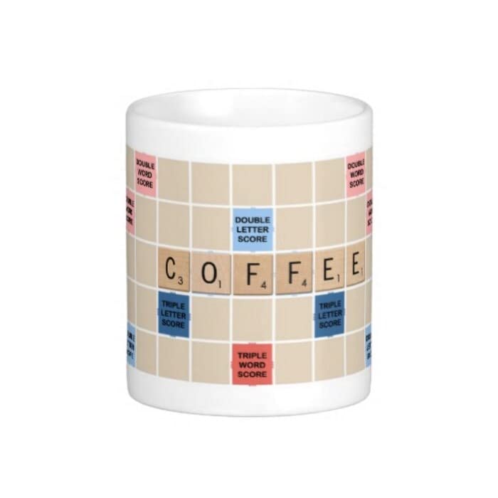 Camcam Coffee Scrabble Mug Scrabble Game Themed Mug Scrabble Initial Mug Alphabet Mug Great For Anniversary, Holidays, Birthday Or Any Occasion Ceramic Novelty 11oz 15 Oz