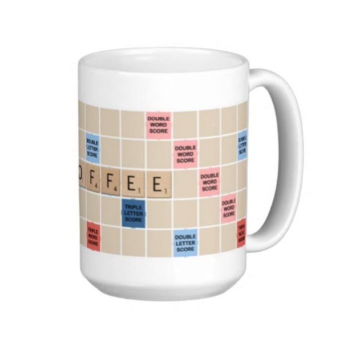 Camcam Coffee Scrabble Mug Scrabble Game Themed Mug Scrabble Initial Mug Alphabet Mug Great For Anniversary, Holidays, Birthday Or Any Occasion Ceramic Novelty 11oz 15 Oz