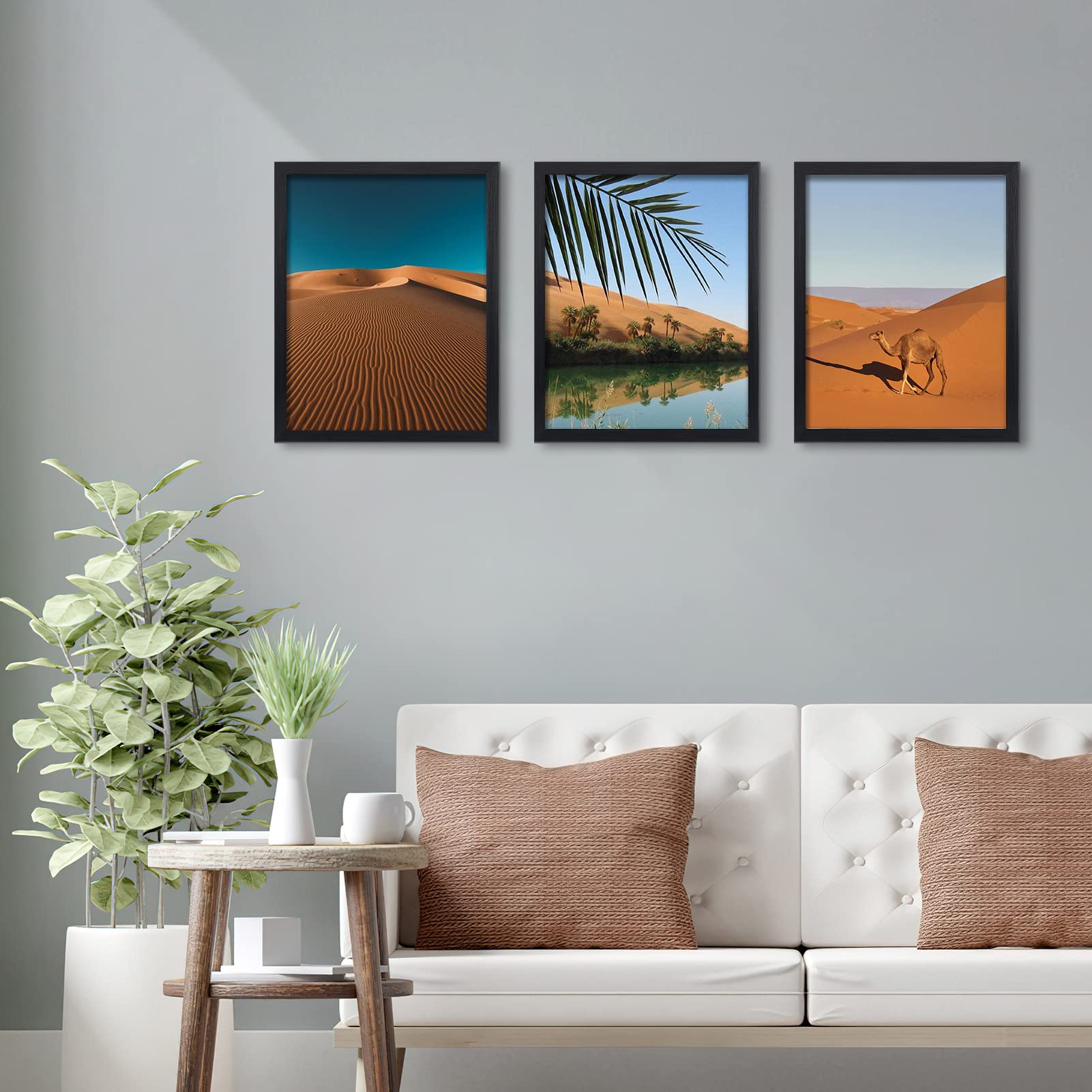 Giftgarden 11x14 Picture Frame Set of 4, Matted to 8x10 or 9x12 Photos with Double Mats, Display 14x11 Poster without Mat, Wall or Tabletop, Black