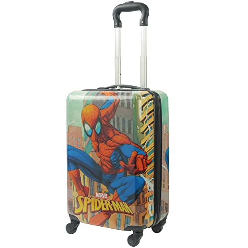 FUL Marvel Spider-Man Kids Rolling Luggage, Hardshell Carry On Suitcase with Wheels, Pastel