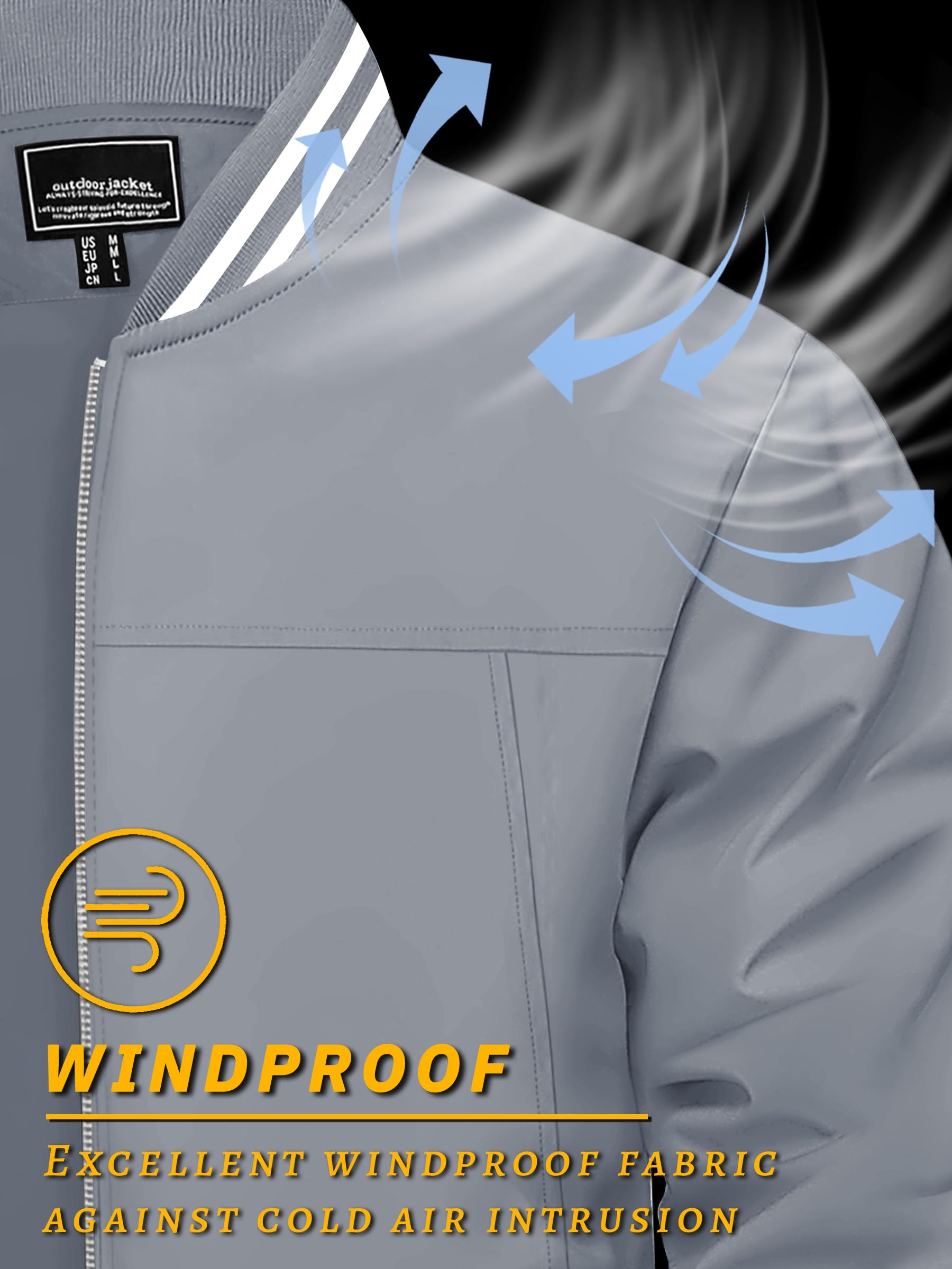 TACVASEN Men's Spring Jackets Lightweight Men Jackets Casual Light Windbreaker Jackets For Men Casual Summer Casual Jackets Track Jacket