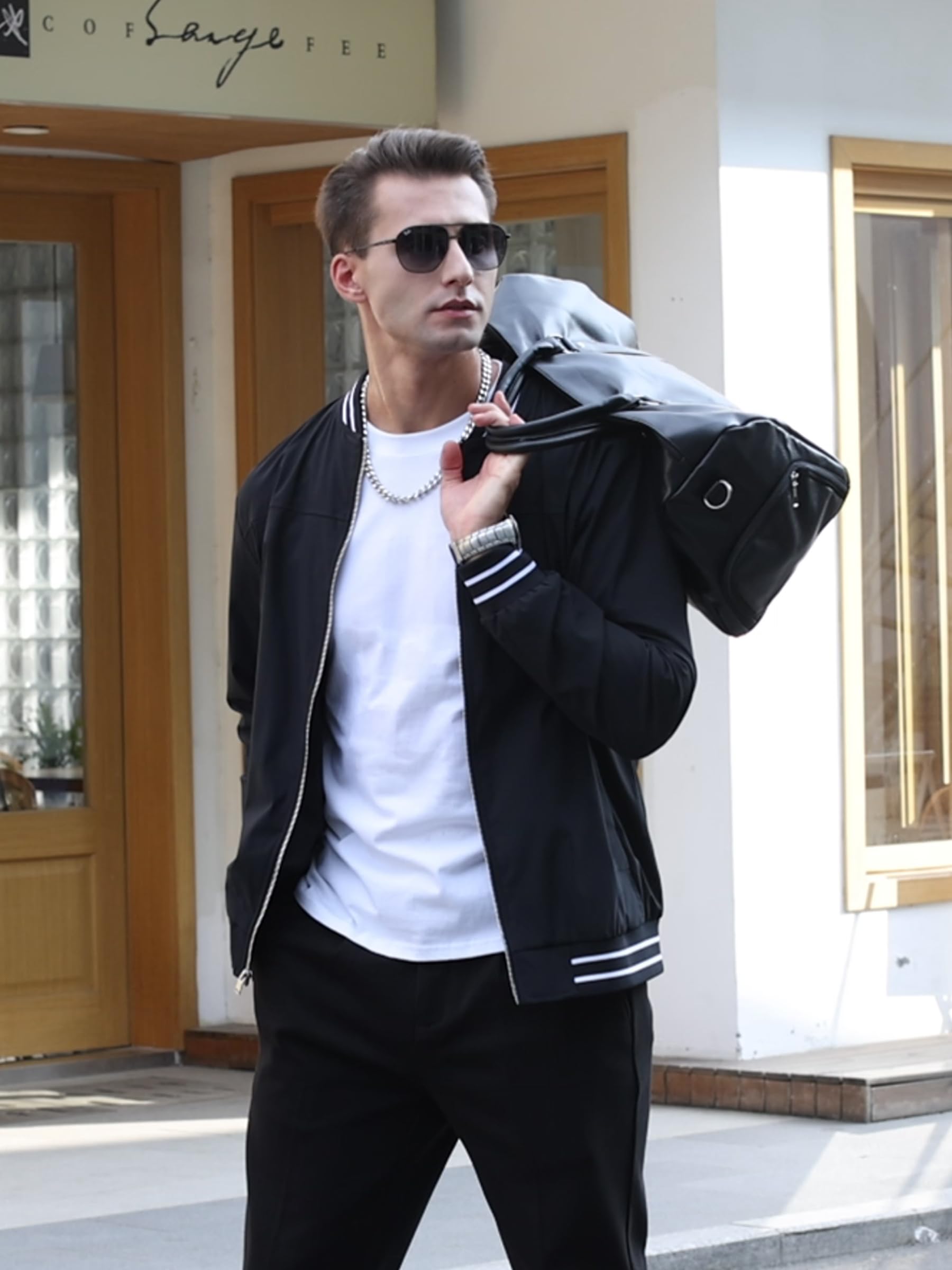 TACVASEN Men's Spring Jackets Lightweight Men Jackets Casual Light Windbreaker Jackets For Men Casual Summer Casual Jackets Track Jacket