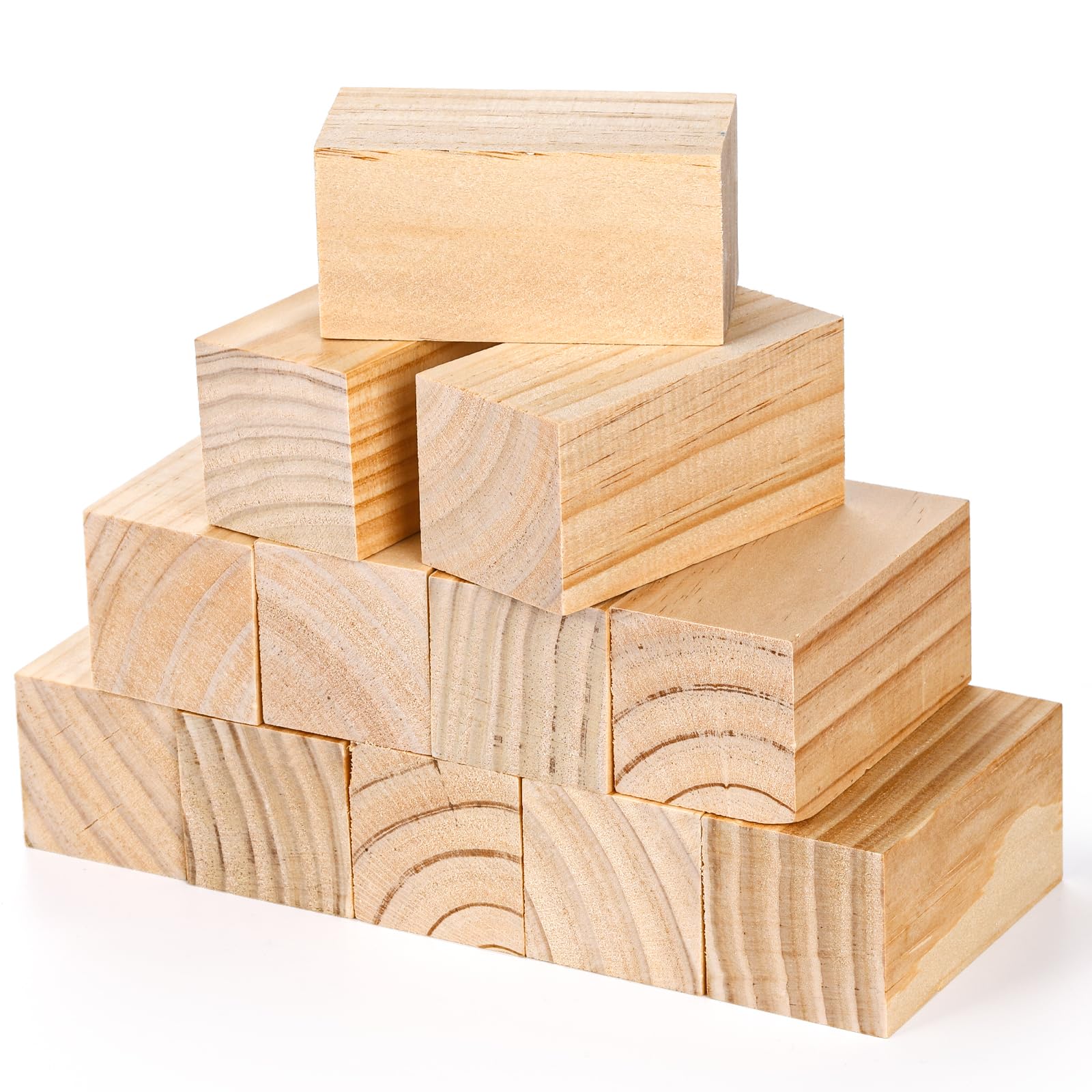 YOUEON 12 Pack Unfinished Wood Blocks for Art and Crafts, 4 X 4 X 1 Inch MDF Wood Board Wood Square Blocks Craft Panels Great for Crafts, Painting, DIY Projects, Chip Carving