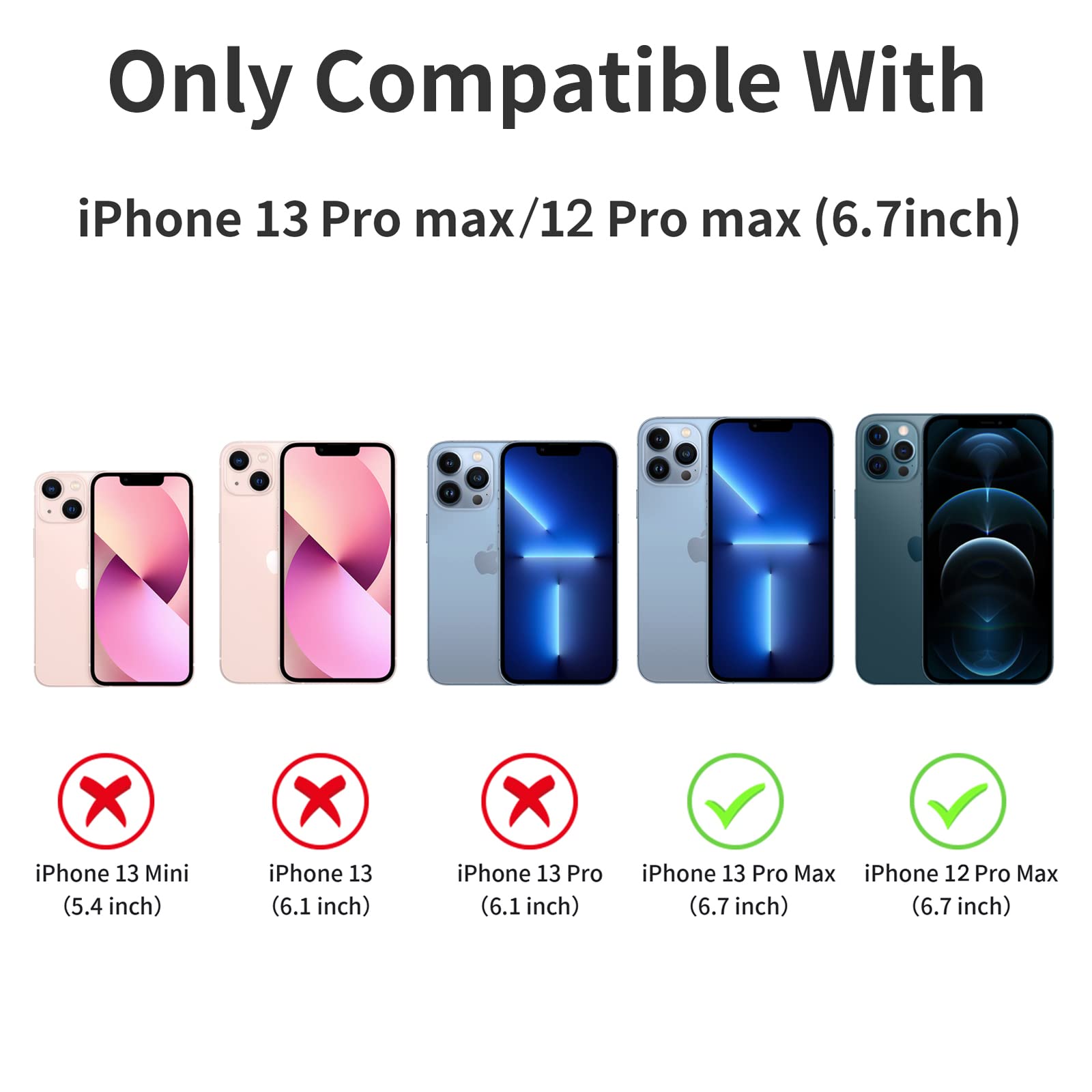 VEGO for iPhone 13 Pro Max Case with Slide Camera Cover, Built-in 360° Rotate Ring Kickstand Magnetic Shockproof Cover Case for iPhone 13 Pro Max & iPhone 12 Pro Max 6.7 inch - Black