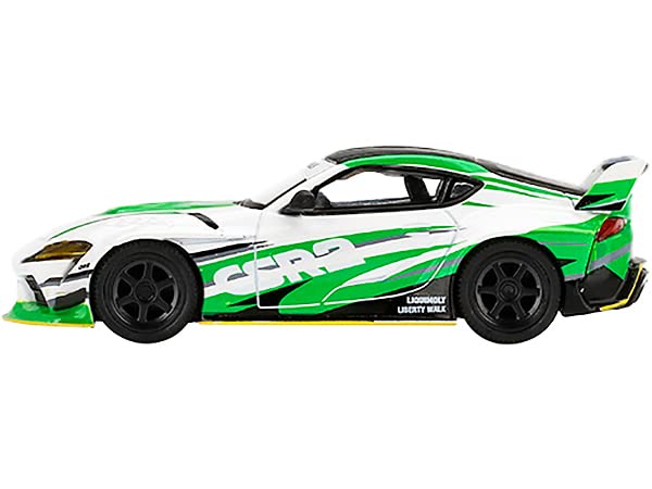 TSM Model GR Supra CSR2 LB Works RHD (Right Hand Drive) White & Bright Green w/Black Top Ltd Ed to 3000 pcs 1/64 Diecast Model True Scale Miniatures MGT00308
