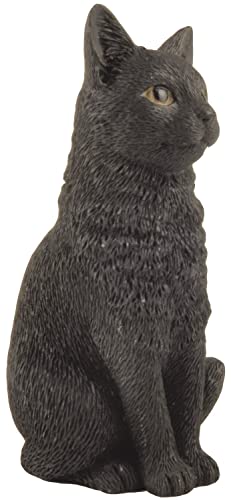 JFSM INC. 3" Black Cat Sitting Hand Painted Figurine - Cat Lover Gifts, Home Decor