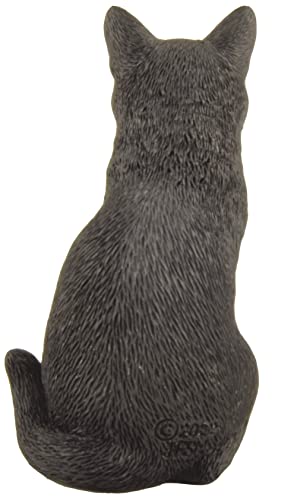 JFSM INC. 3" Black Cat Sitting Hand Painted Figurine - Cat Lover Gifts, Home Decor