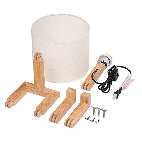 HAITRAL Cute Desk Lamp - Creative Table Lamp With Wood Base Changeable Shape Desk Lamp for Bedroom, Study, Office, Kids Room