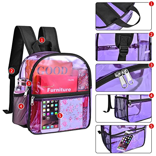 USPECLARE Clear Backpack for Stadium Approved 12×6×12, Water proof Clear Bag for Stadium Events and Concert Work Sport Event