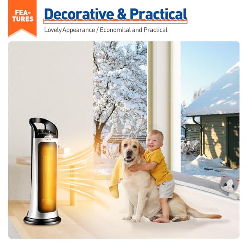 MAGZO Under Door Draft Stopper 36 Inch, Weighted Animal Noise Blocker for Door, Cat Draft Guard with Hook Loops