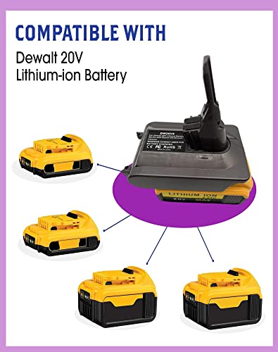 MAKBOS for Dyson V7V8 for Dewalt 20V60V Battery Adapter,for Dyson V7V8 Series V7V8 Absolute V7V8 Animal V7V8 Fluffy V7V8 Motorhead