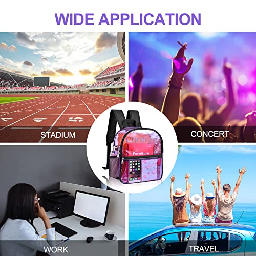 USPECLARE Clear Backpack for Stadium Approved 12×6×12, Water proof Clear Bag for Stadium Events and Concert Work Sport Event