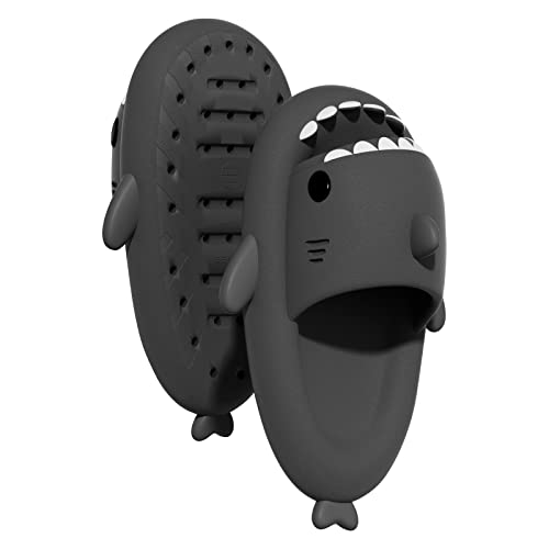 Cloud Shark Slides Non-Slip Open Toe Slippers Adult Women Men Cute Lightweight Sandals on Beach Shower