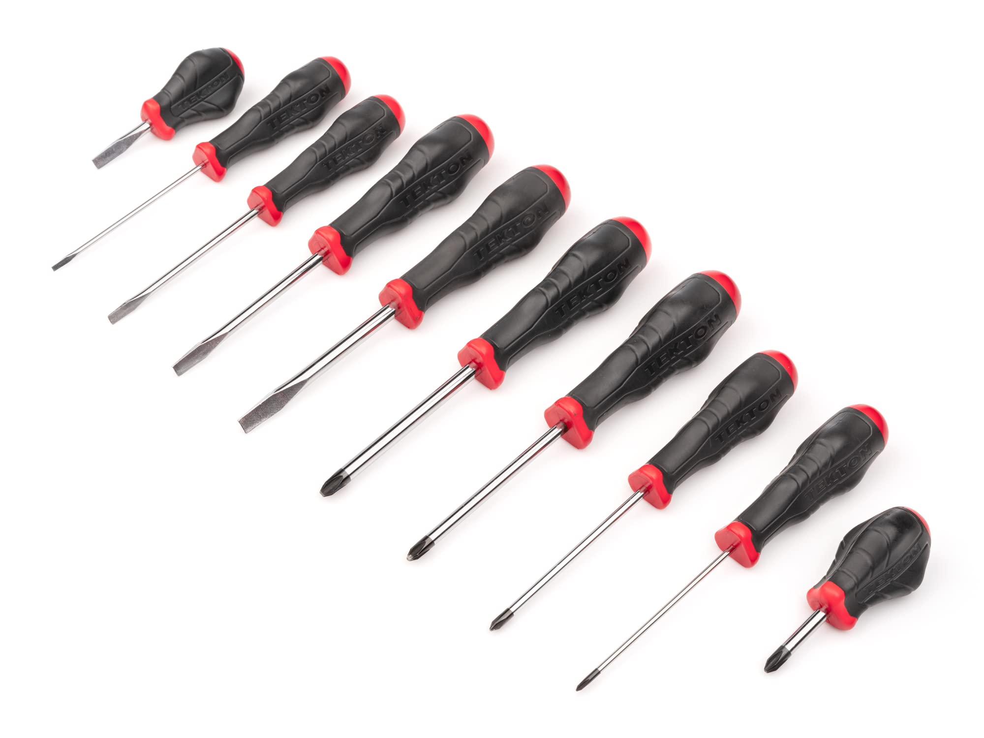 TEKTON High-Torque Screwdriver Set, 10-Piece (#0-#3, 1/8-5/16 in.) | DRV43014 | Made in USA