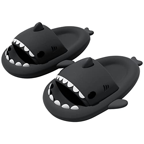 Cloud Shark Slides Non-Slip Open Toe Slippers Adult Women Men Cute Lightweight Sandals on Beach Shower