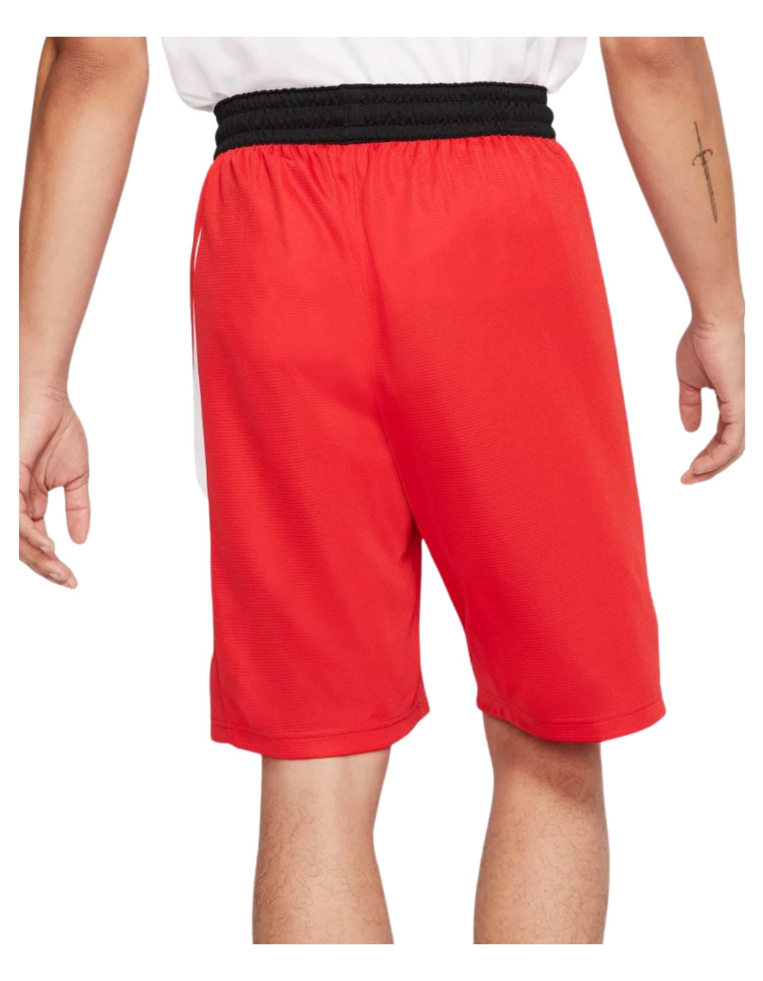 Nike Men's HBR Loose Fit Basketball Shorts (Red, Large)